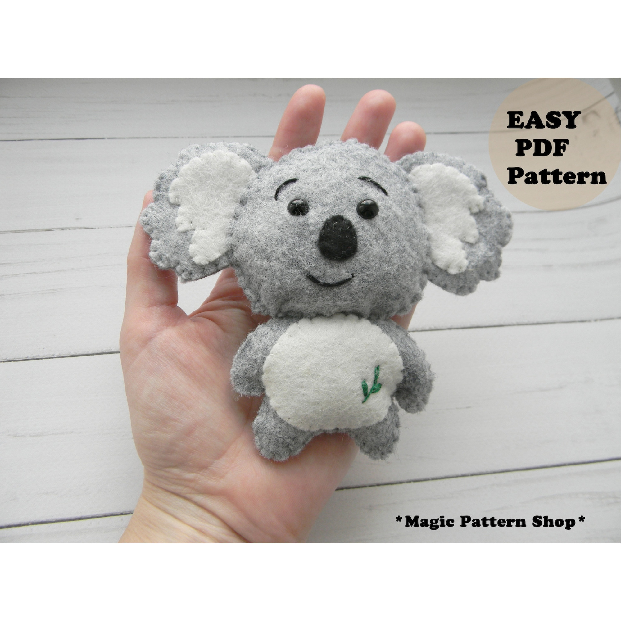 Australia animals PDF Pattern baby mobile sewing pattern koala cockatoo ...