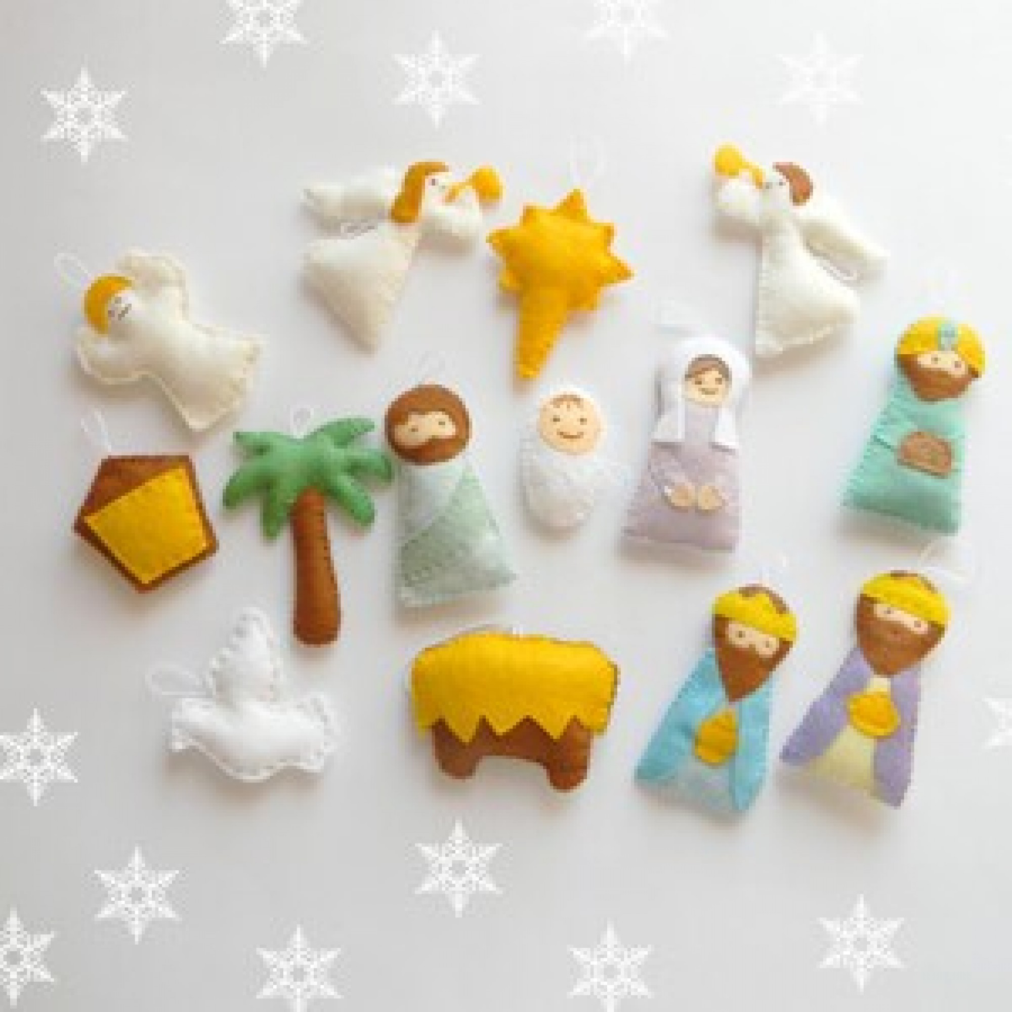 PDF pattern Nativity set ornaments Nativity set scene Christmas ornaments